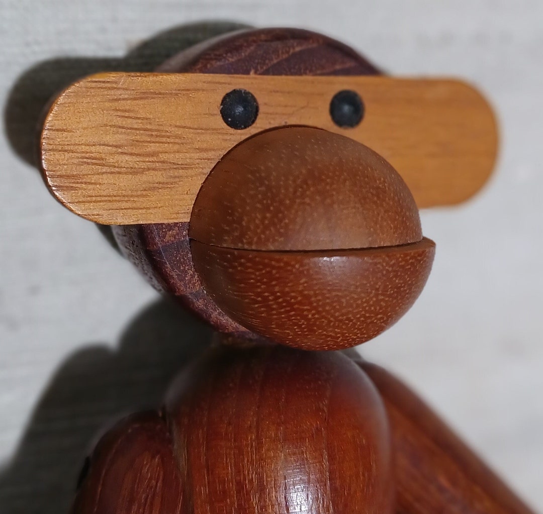 Vintage Teak KAY BOJESEN Monkey Ape Monkey Wooden Monkey String 60s - Etsy