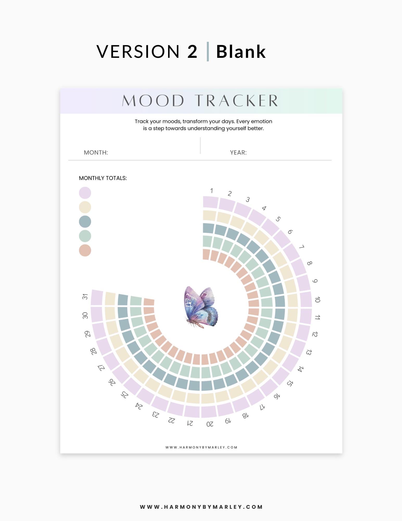 Monthly Mood Tracker, Daily Sleep Tracker, Daily Stress Tracker ...