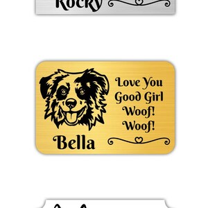 Custom Engraved Plate Plaque Name Office Trophy Urn Pet Dog Memorial ...