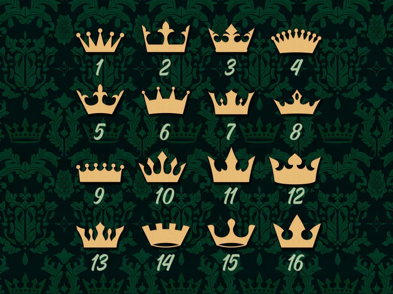 Wood Crown Tiara Sign Royal King Queen Princess Prince Wall Unpainted 1 ...