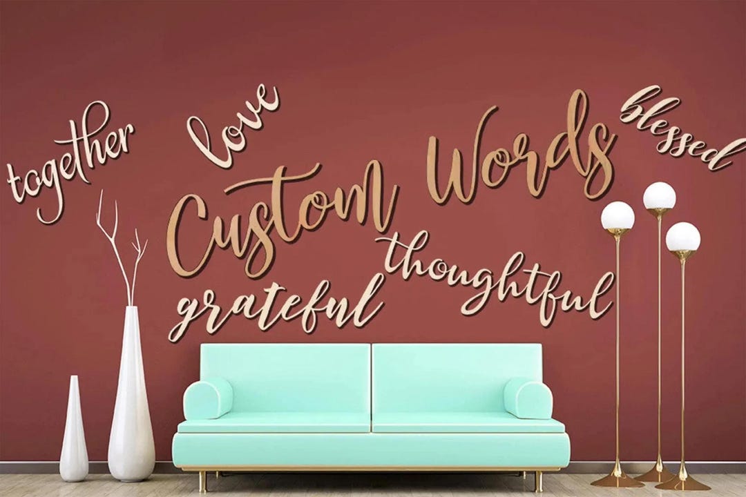 Wood Custom Name Script Sign Cutout Word Cursive Personalized Lettering ...