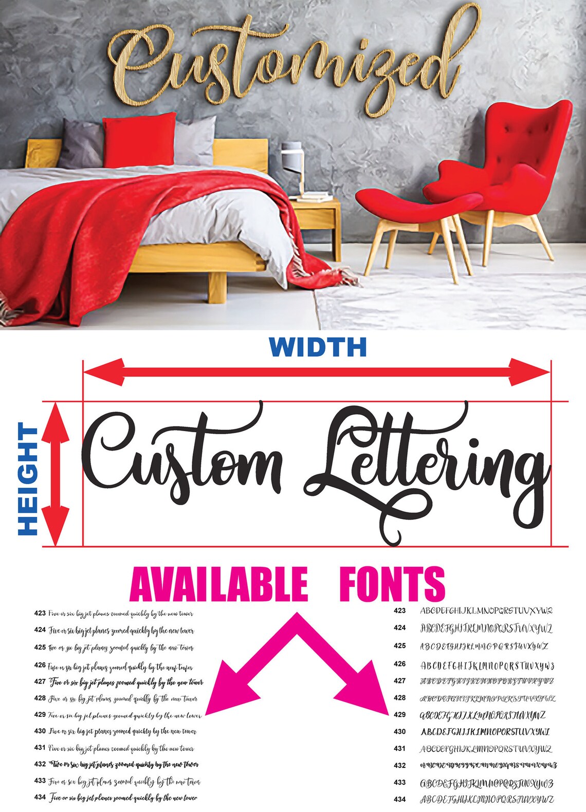 Custom Name Script Wall Decor Personalized Gift Cursive - Etsy