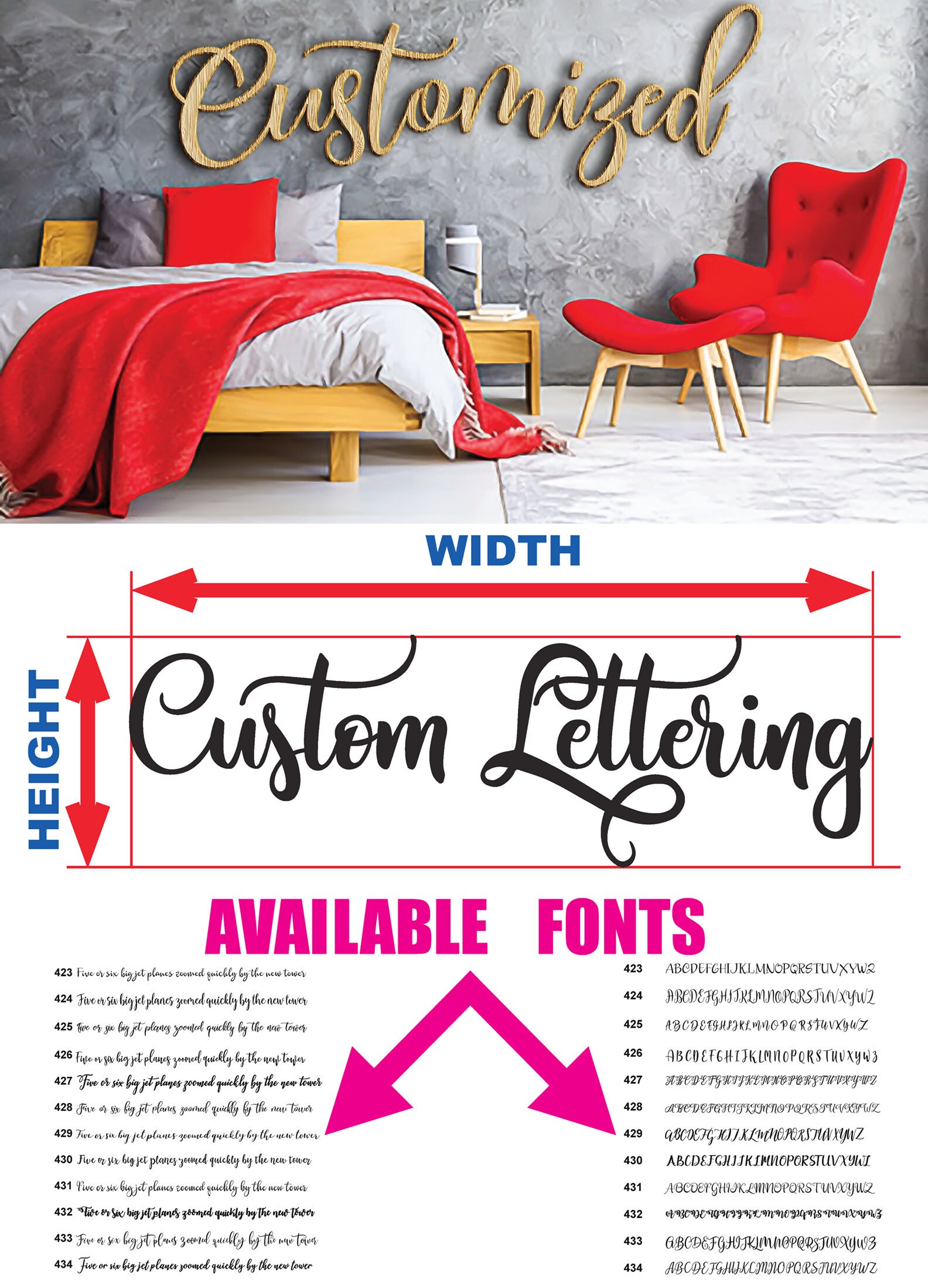 Custom Name Script Wall Decor Personalized Gift Cursive - Etsy