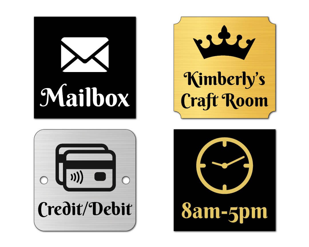 Custom Engraved Plate Plaque Name Office Trophy Memorial Urn Business ...