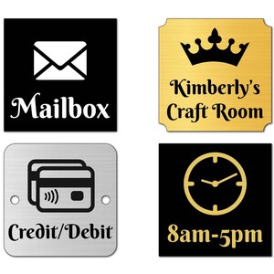 Custom Engraved Plate Plaque Name Office Trophy Memorial Urn Business ...