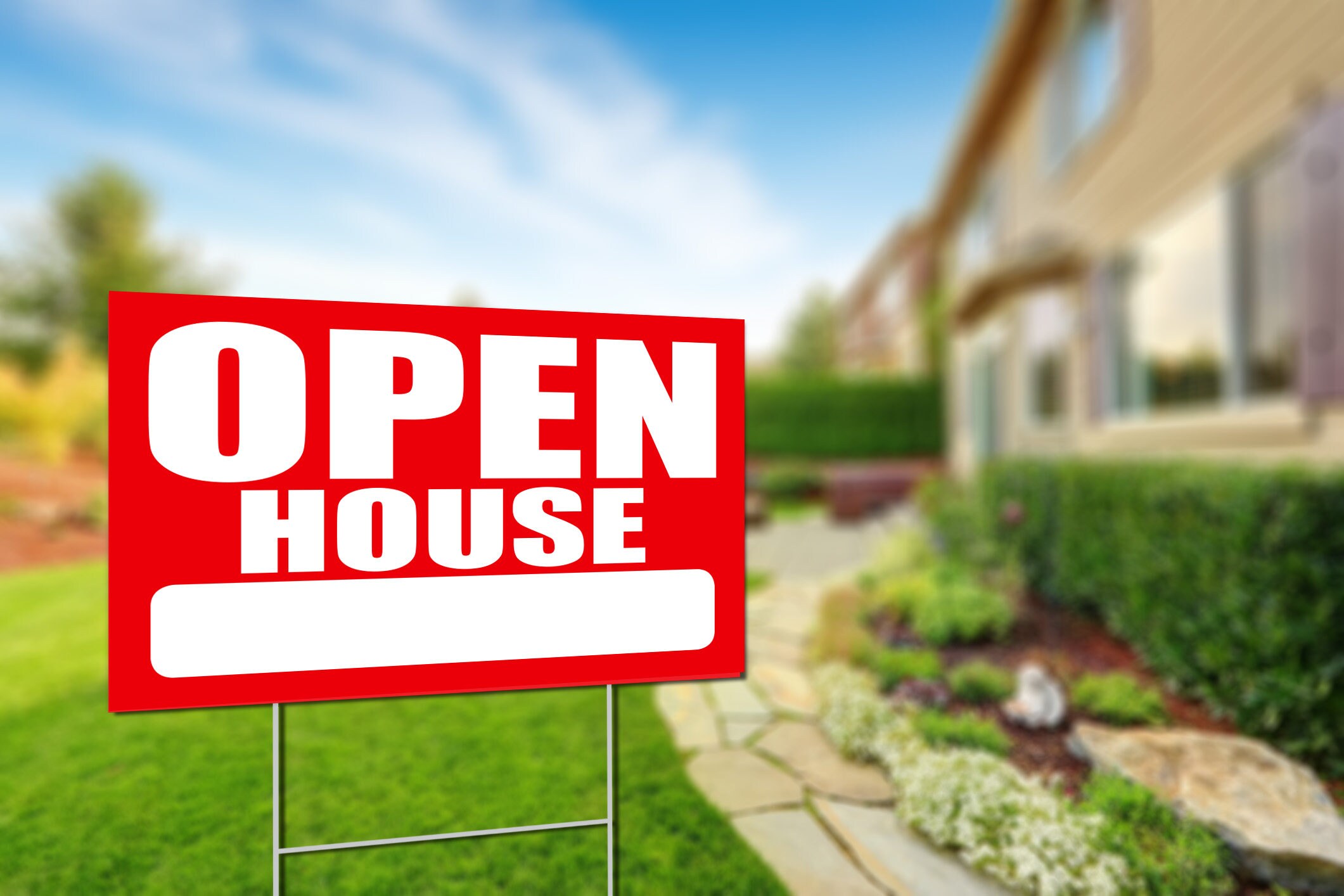 Open House Yard Sign 18x12 coroplast blanco de 4 | Etsy
