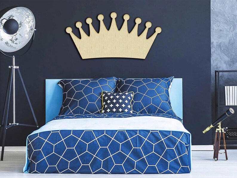 Wood Crown Tiara Sign Royal King Queen Princess Prince Wall Unpainted 1 ...