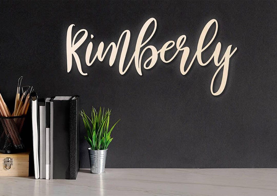Wood Cutout Name Custom Word Wall Decor Personalized Gift Unpainted 1/5 ...