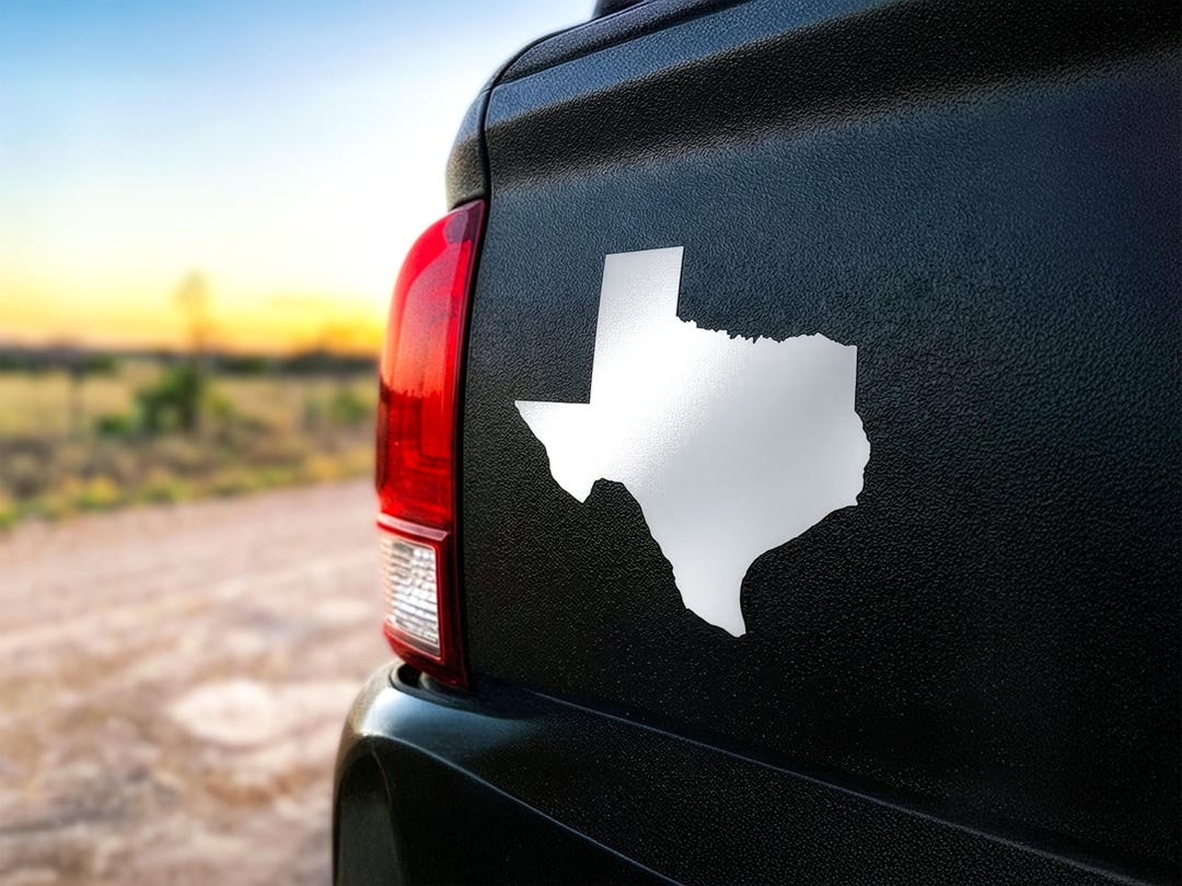 Acrylic Engraved Tag Texas State Maps Shape Sticker Plastic Custom ...