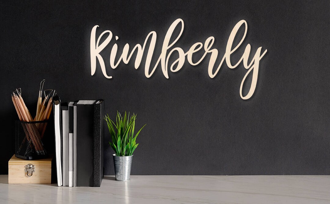 Custom Word Name Wood Cutout Wall Decor Personalized Gift Unpainted Raw ...