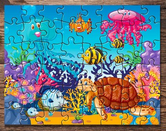 Mermaid Ocean Sea Octopus Fish Turtle Goldfish Coral Reef - Etsy