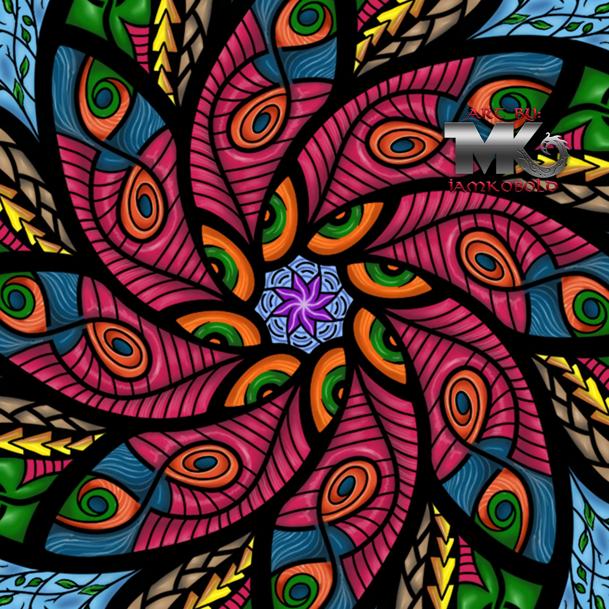 Star of the Witch Mandala Full Color Wall Art - Etsy