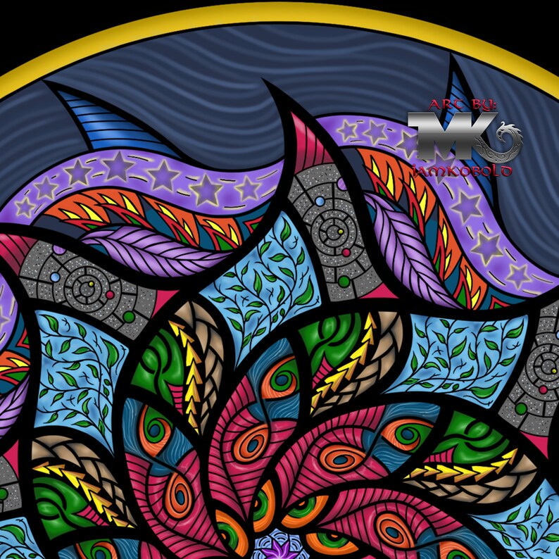 Star of the Witch Mandala Full Color Wall Art - Etsy