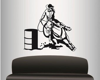 Barrel Racing Decal - Etsy
