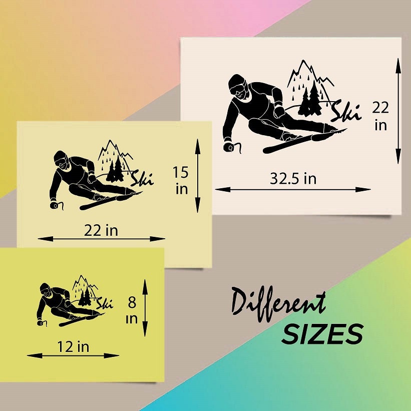 In-style Decals Wall Vinyl Decal Home Decor Art Sticker Ski Word Sign ...