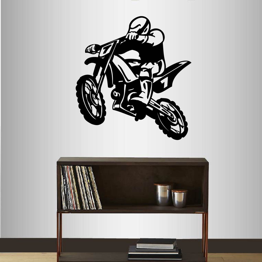 In-style Decals Wall Vinyl Decal Home Decor Art Sticker Dirt Bike in ...