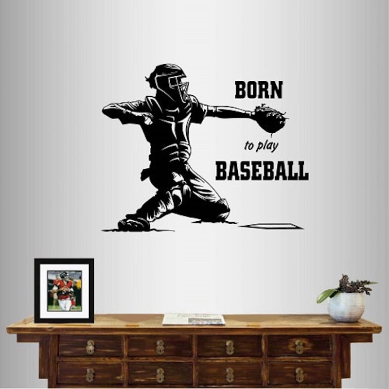 Baseball Wall Decal - Etsy