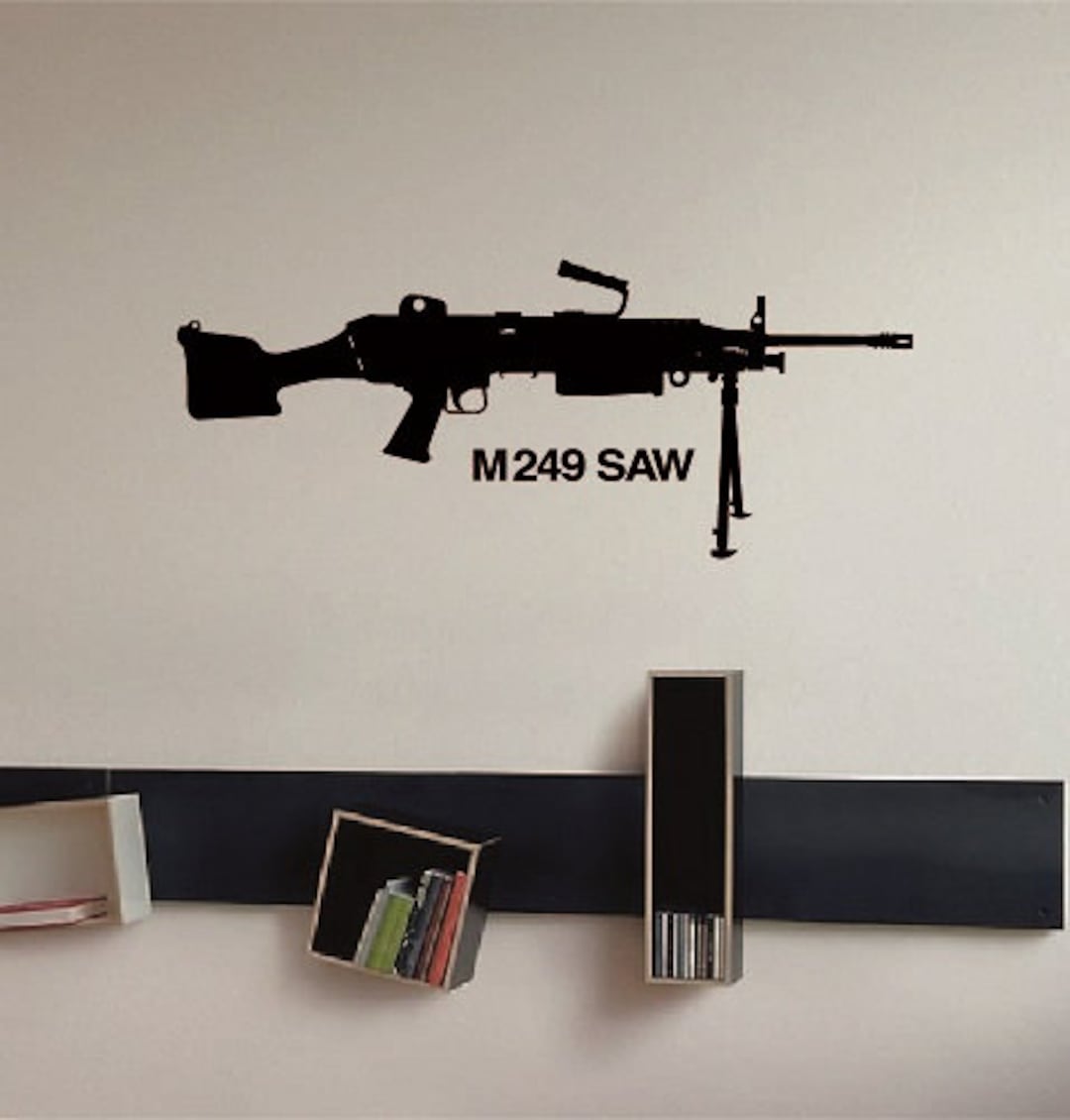In-style Decals Wall Vinyl Decal Home Decor Art Sticker Machine Gun ...