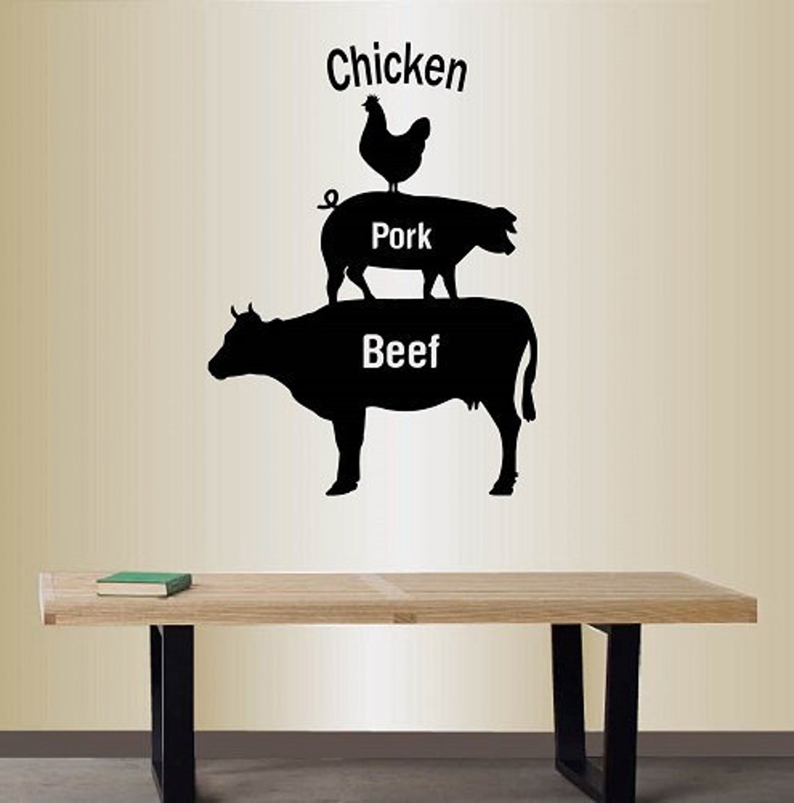 In-style Decals Wall Vinyl Decal Home Decor Art Sticker Beef Pork ...