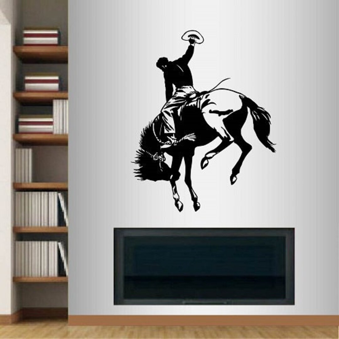 In-style Decals Wall Vinyl Decal Home Decor Art Sticker Rodeo Cowboy on ...