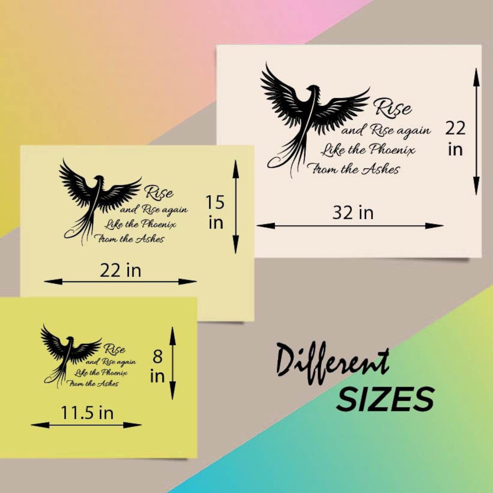 In-style Decals Wall Vinyl Decal Art Sticker Rise Like the Phoenix From ...