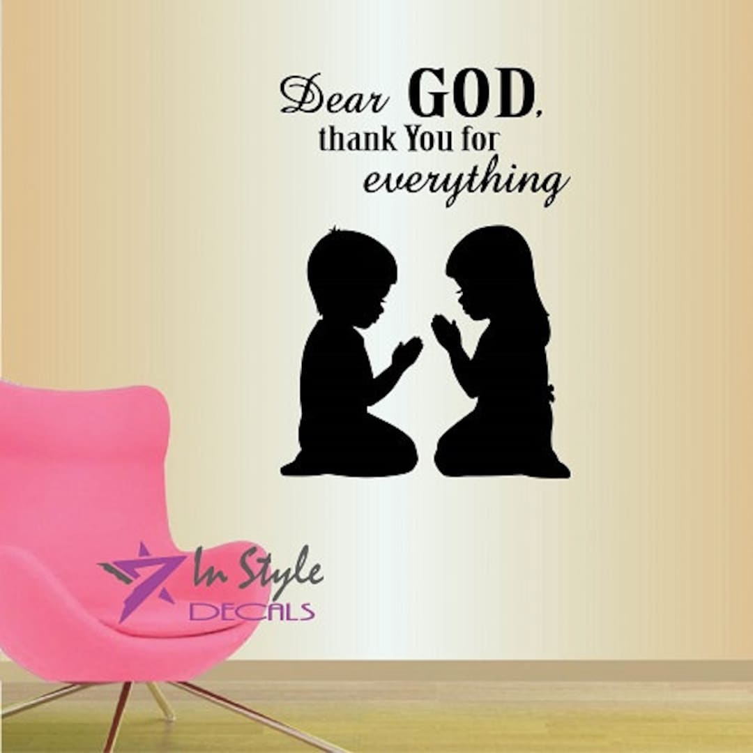 In-style Decals Wall Vinyl Decal Home Decor Art Sticker Dear God Thank ...