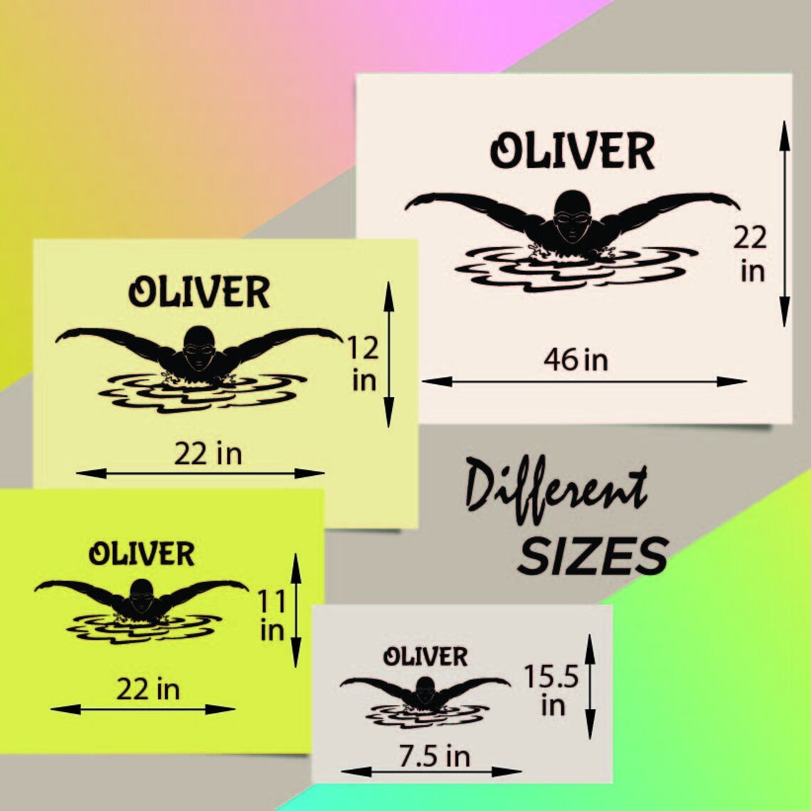 In-style Decals Wall Vinyl Decal Decor Sticker Swimming Man Swimmer ...