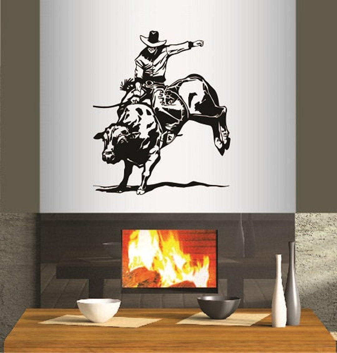In-style Decals Wall Vinyl Decal Home Decor Art Sticker Rodeo Cowboy ...