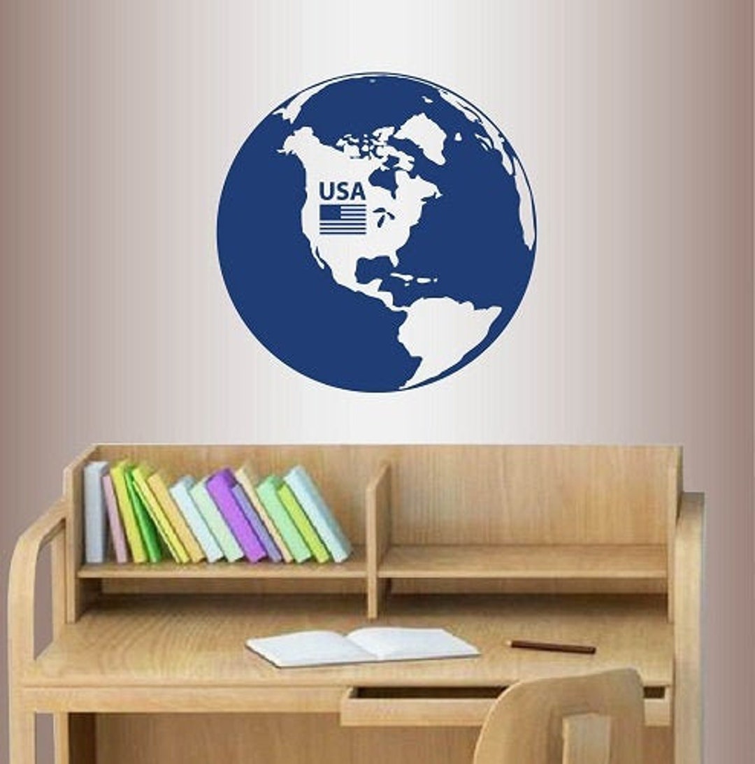In-style Decals Wall Vinyl Decal Decor Art Sticker USA America on Map ...