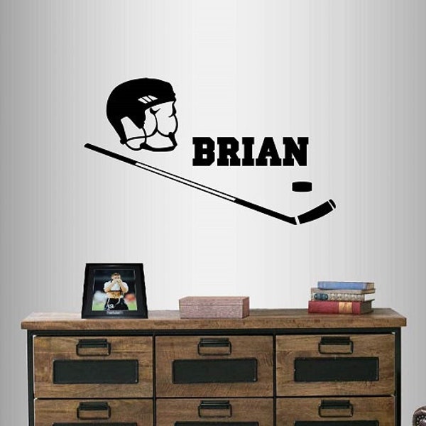 Hockey Helmet Name Decal - Etsy