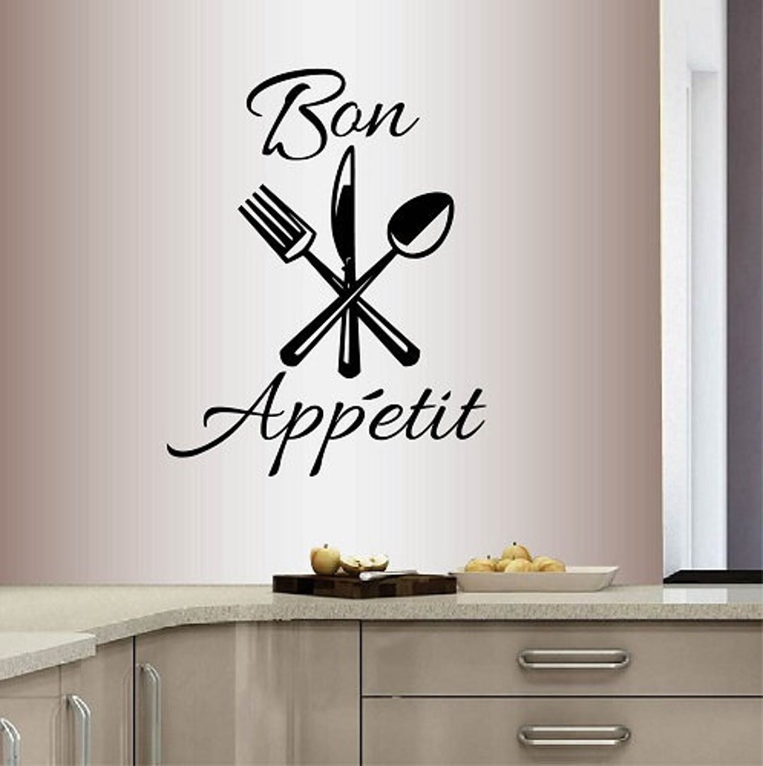 In-style Decals Wall Vinyl Decal Home Decor Art Sticker Bon Appetit ...