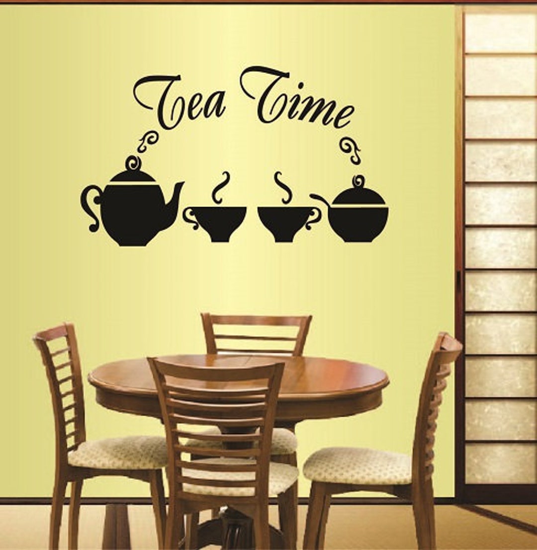 In-style Decals Wall Vinyl Decal Home Decor Art Sticker Tea Time Teapot ...