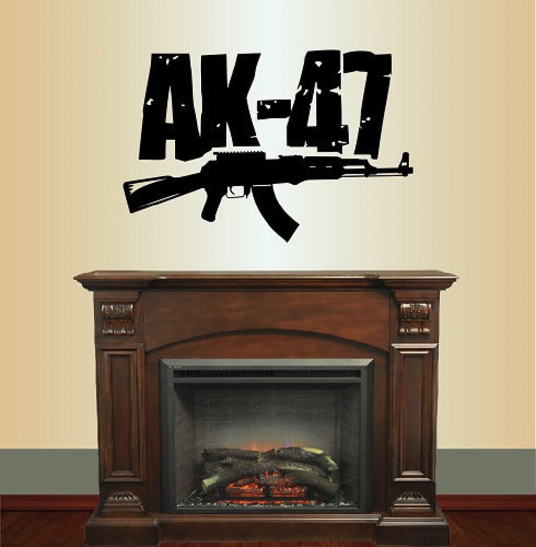 In-style Decals Wall Vinyl Decal Home Decor Art Sticker AK-47 Rifle ...