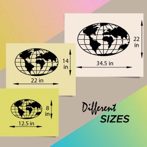 In-style Decals Wall Vinyl Decal Decor Art Sticker Earth Map of the ...