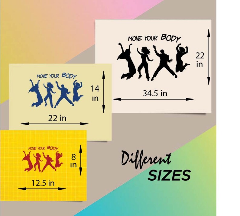In-Style Calcomanías Vinilo de pared Calcomanía de arte Mueve tu cuerpo ...