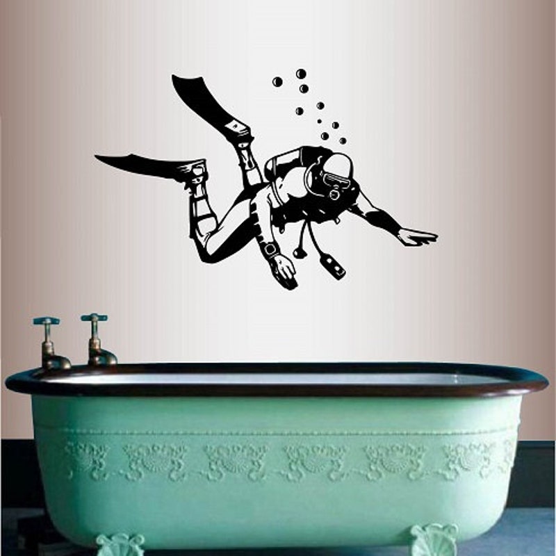 Scuba Diver Decals - Etsy