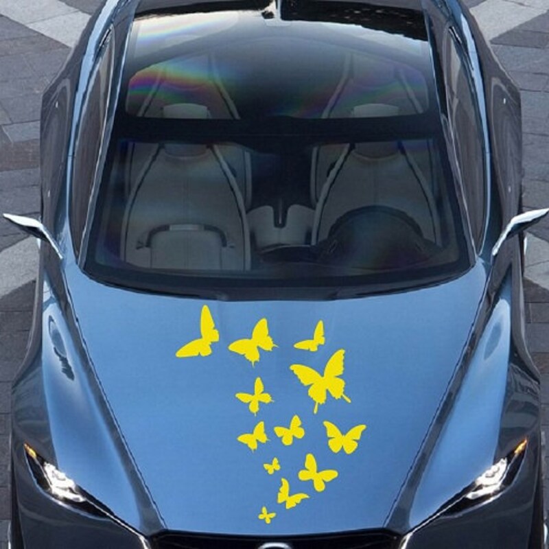 White Butterfly Car Decals - Etsy