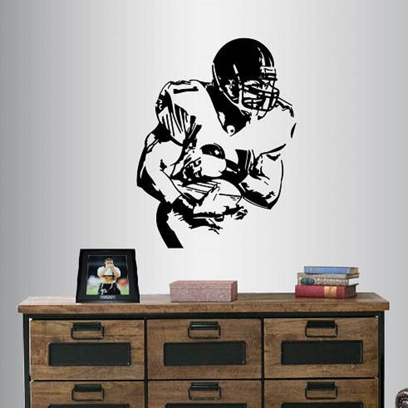Wall Football Player Decal - Etsy