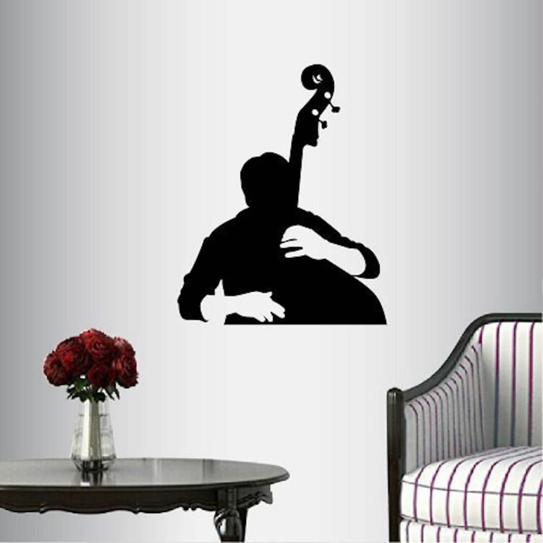 In-style Decals Wall Vinyl Decal Art Sticker Silhouette Man Playing ...