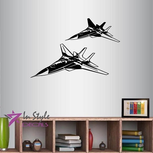 Personalized Plane Decal Jet Fighter Airplane Decor Name - Etsy