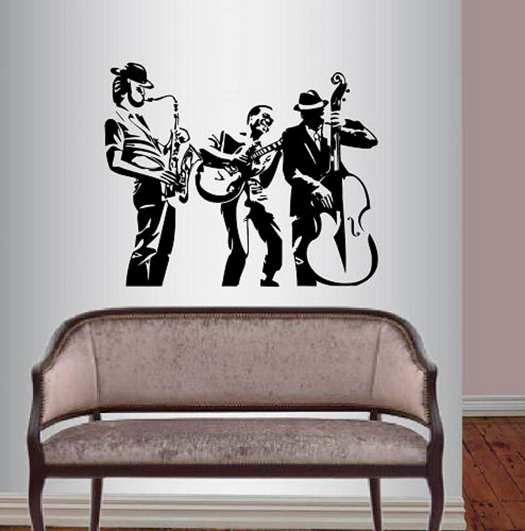 In-style Decals Wall Vinyl Decal Art Sticker Jazz Band Musicians Jazz ...