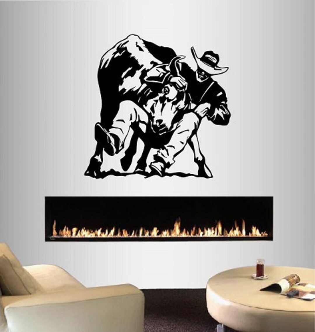 In-style Decals Wall Vinyl Decal Home Decor Art Sticker Rodeo Cowboy ...