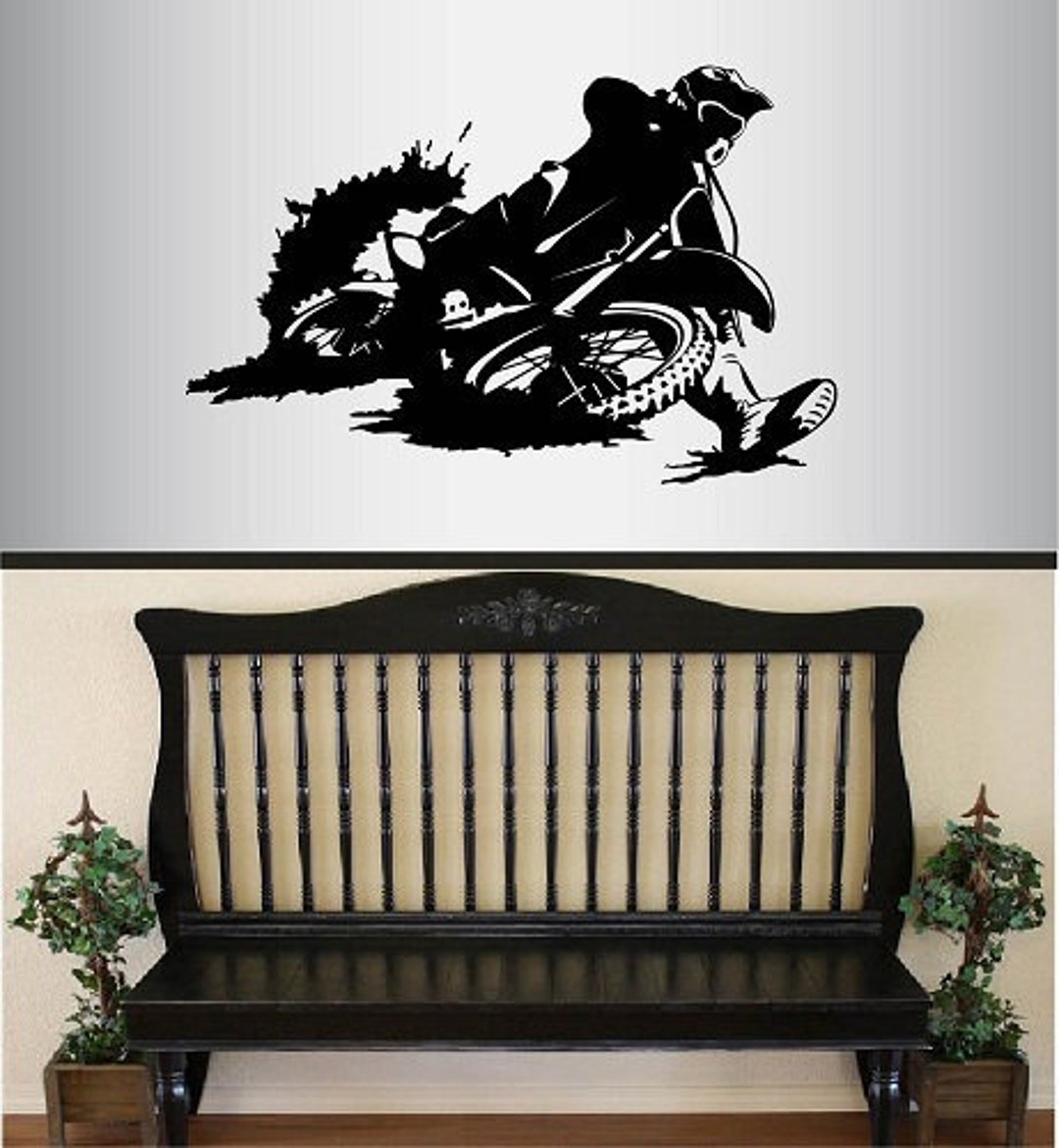 In-style Decals Wall Vinyl Decal Home Decor Art Sticker Dirt Bike in ...