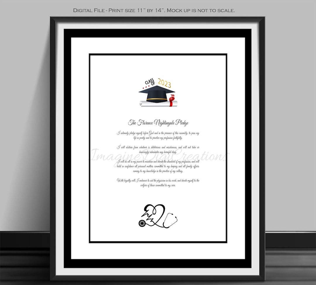Florence Nightingale,pedge,nurse's Oath,nurses Gift,nurse Graduate ...