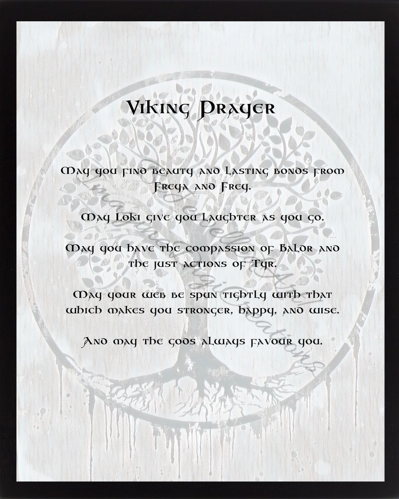 Viking Prayer Art Print: Celtic Pagan Design (digital Download) - Etsy