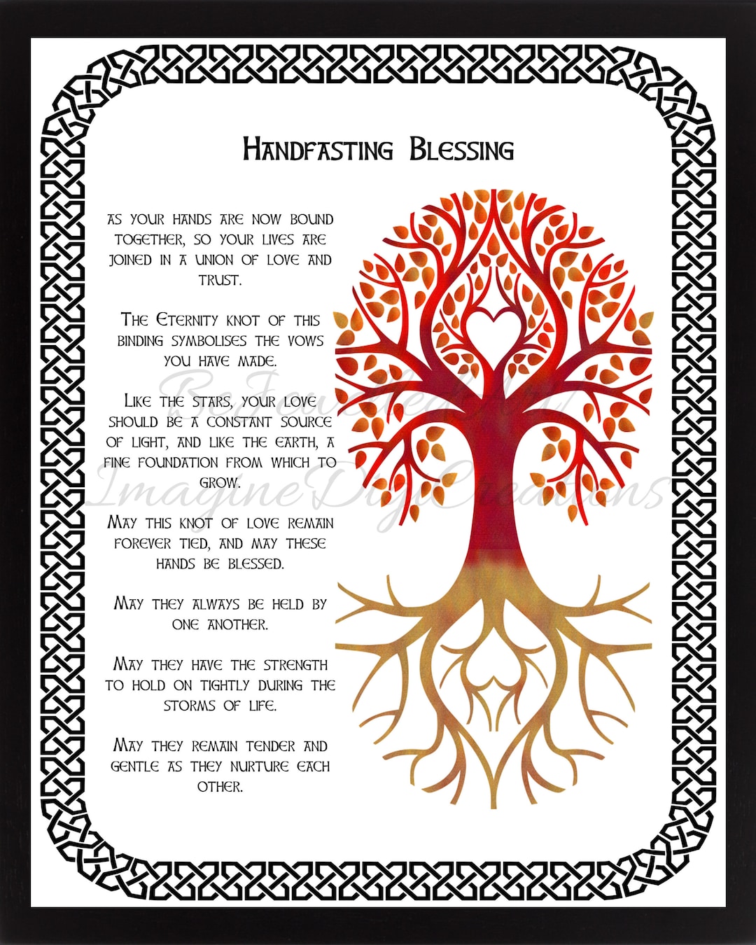 Tree of Life, Handfasting Blessing,handfasting,wedding Gift,engagement ...