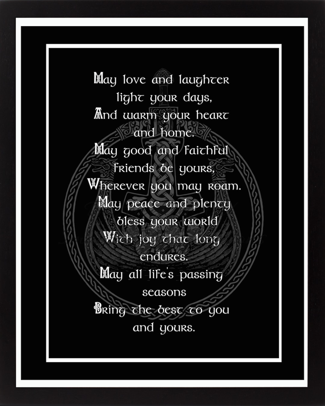 Viking Handfasting Blessing Art: Celtic Love Quotes (digital Download ...