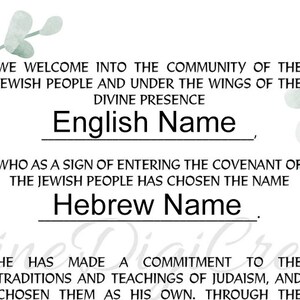 Conversion Certificate, Male, Jewish Certification, תעודת גירות ...