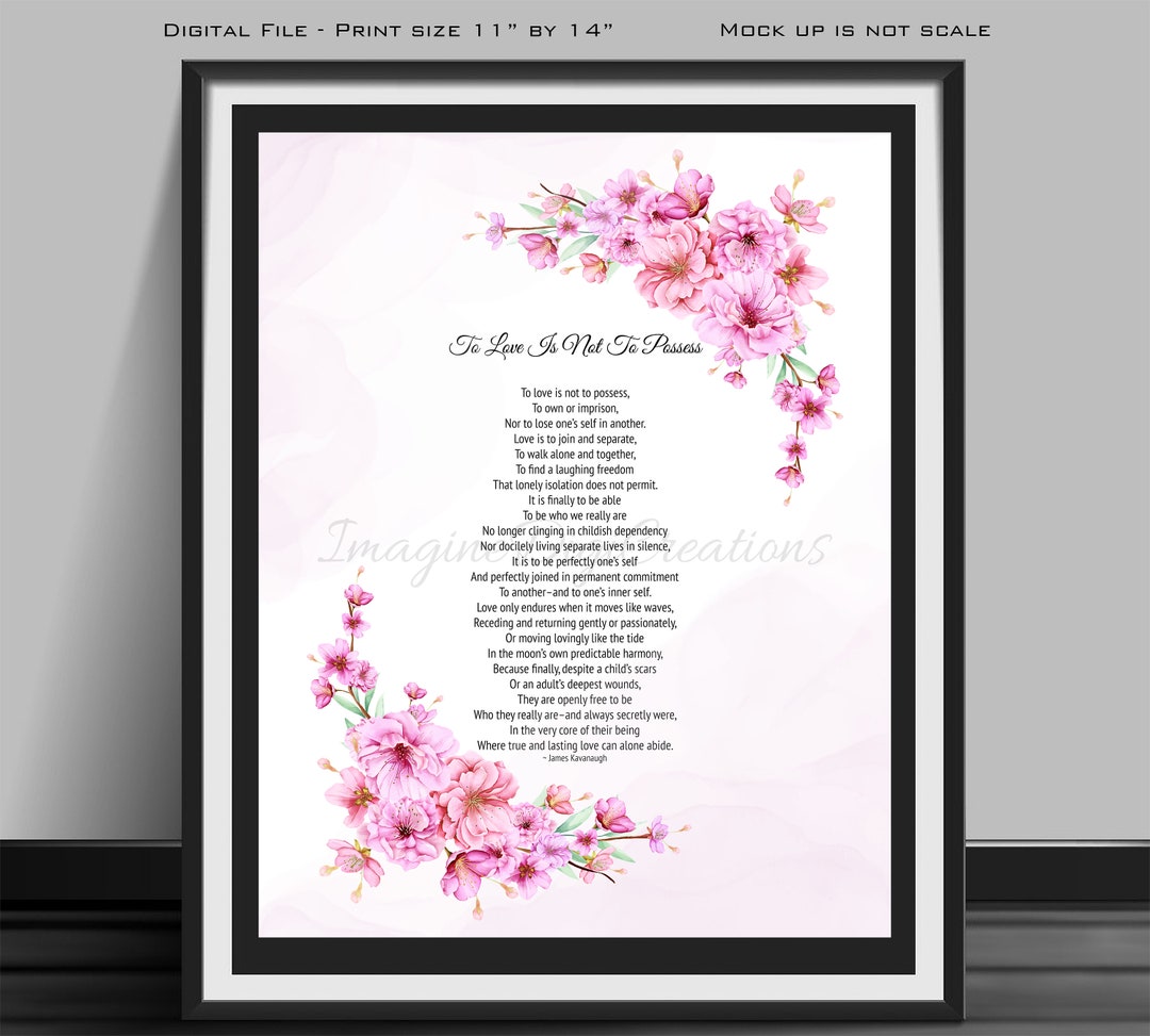 Cherry Blossoms, Wedding Readings, Love Poems, Floral Keepsake ...
