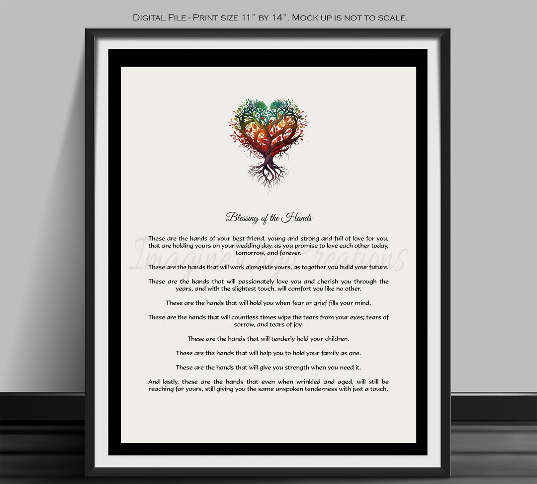 Handfasting,blessing of the Hands, Wedding Gift, Engagement, Heart ...